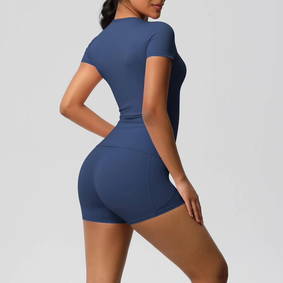 2PCS Yoga Set Gym Clothes Sportswear With Pocketed Yoga Suits For Women ...